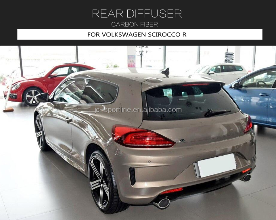 Carbon Fibre Rear Diffuser For Volkswagen Vw Scirocco R (2015-2018 ...