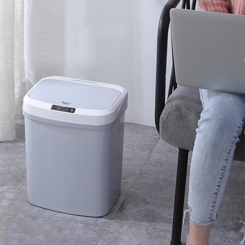 Electric Smart Trash Can Usb Charged Intelligent Induction Waste Bins ...