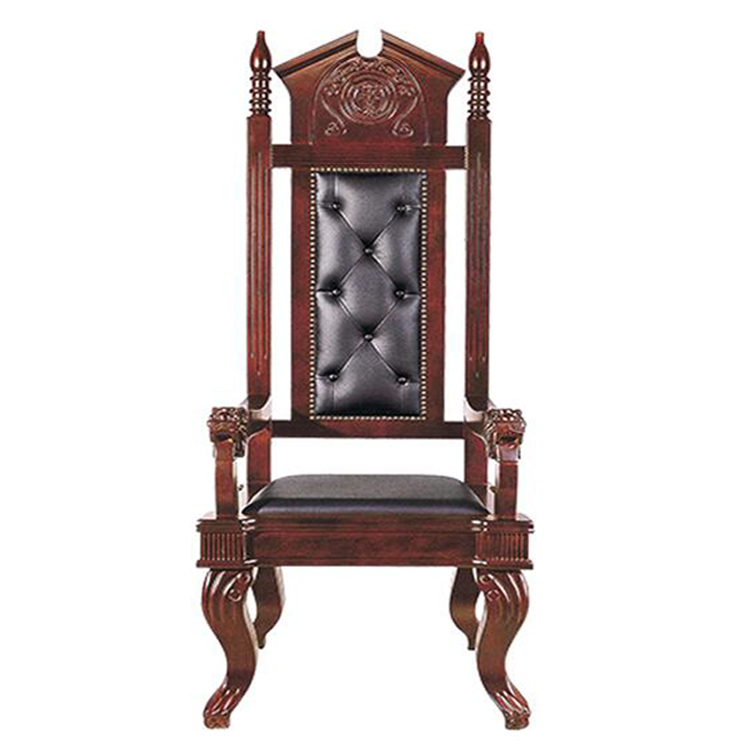 Classic Design High Back Courtroom Judge Chair With Carved Wood And Pu ...