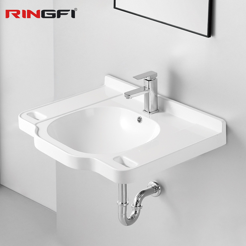 Accessible Bathroom Sink For Wheelchair Users - Ceramic White Wall ...