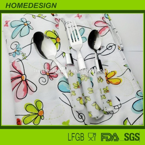 Coloured Plastic Handle Cutlery Set With Napkin 24pcs, High Quality ...