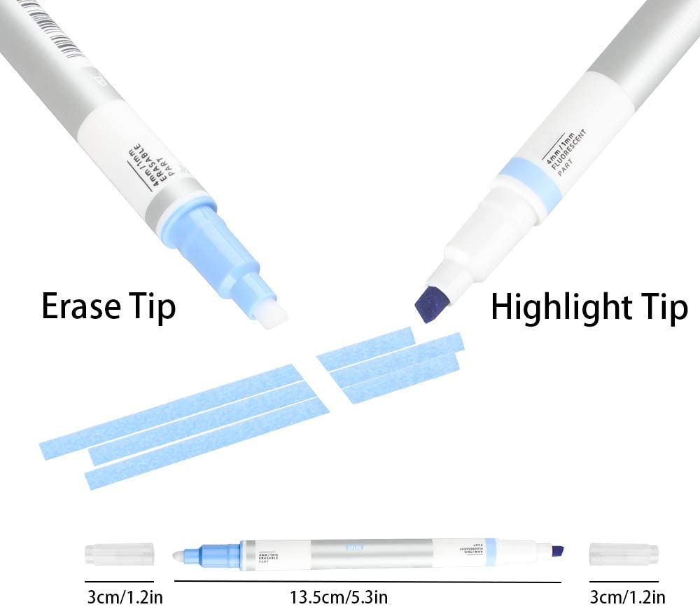 Erasable Double-ended Highlighters With Smooth Writing Chisel Tip, High ...