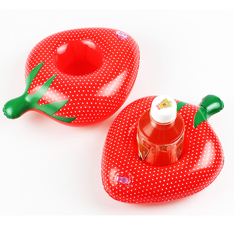 Cute Strawberry Shape Pvc Inflatable Drinks Holder For Pool, High ...