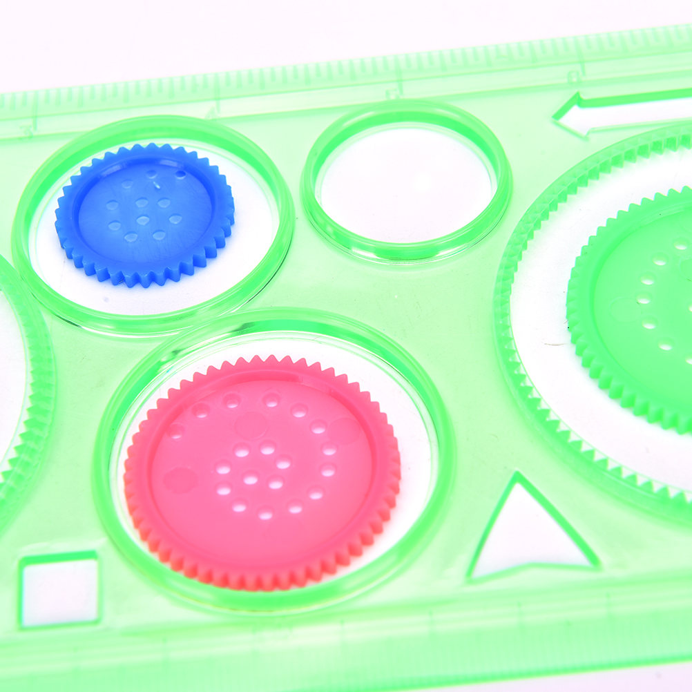 20cm Ruler Plastic Template Green Multifunctional Spirograph Geometric ...