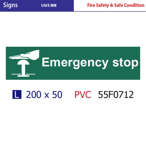 Emergency Stop Pad Signs ,emergency Stop Lable Glow In The Dark Safety ...