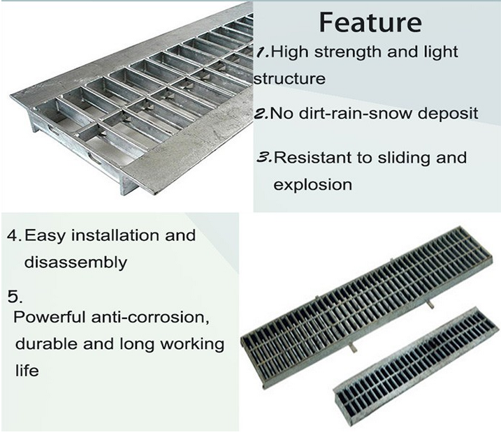 Drainage Channel Galvanized Welded Steel Grating, High Quality Drainage ...