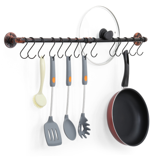 Kitchen Utensils Rod With 14 Detachable S-hooks, High Quality Kitchen ...