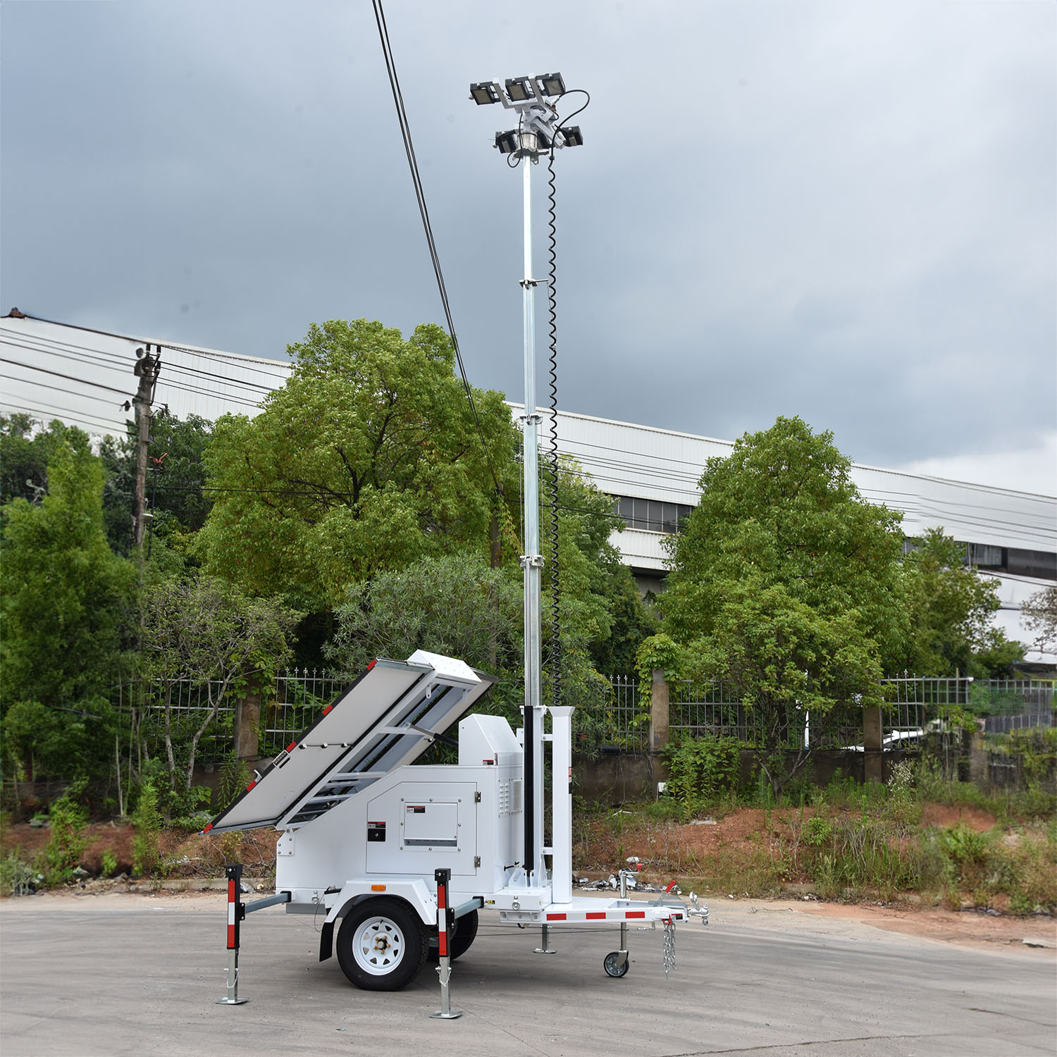 New Hydraulic Lifting Solar-powered 1300w Lde Light Tower, High Quality ...