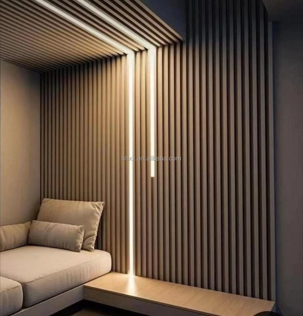 Eco-friendly Fluted Wall Panels: Sample Free Wpc Wood Grain Interior ...