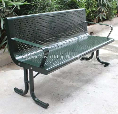 Perforated Steel Metal Park Bench Garden Bench Patio Bench, High ...