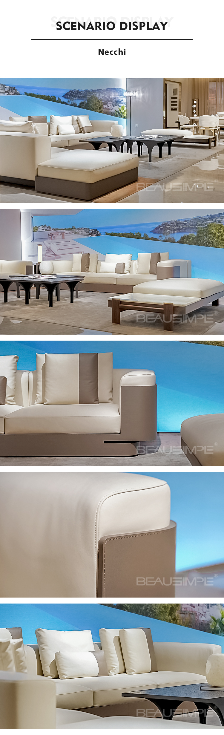 Modern Italian High-End Customizable Fabric Necchi Sofas Modular Living ...