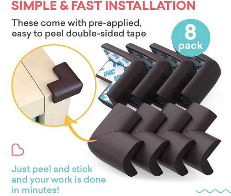 Child Safety Corner Guards: Soft Bumpers And Edge Protectors For Baby ...