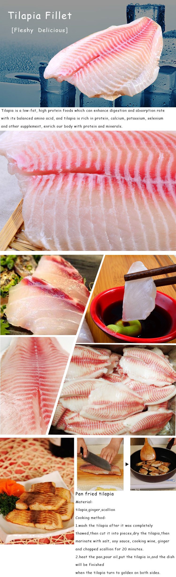 Shallow Skinless Boneless Tilapia Fillet,seafood/best Fresh Frozen ...