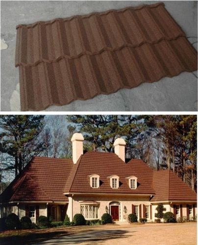 Ageless Classical / Roman Metal Roofing Tiles Colour Coated For Steel ...