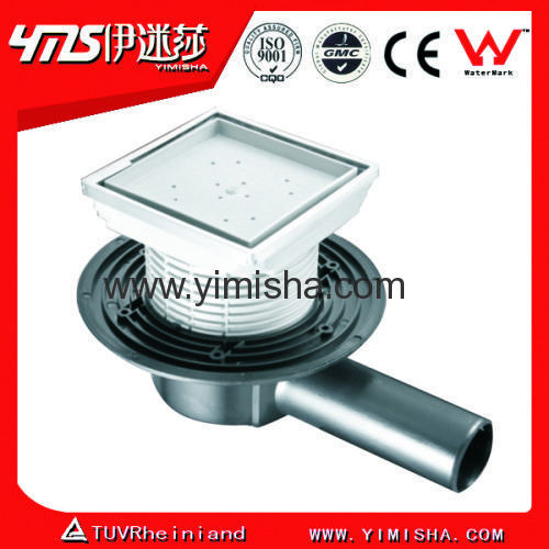 Euro Siphon Tile Insert Floor Drain With Long Side Outlet , High ...