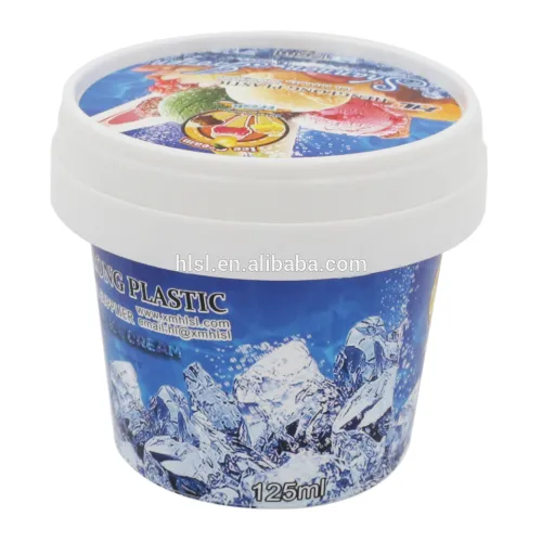 125ml Wholesale Plastic Vanilla Ice Cream Cups,disposable Plastic Ice ...