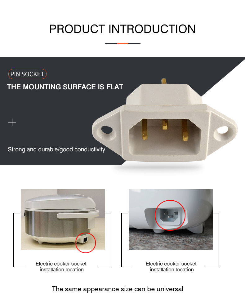 Sunchonglic 3 Pin Ac Power Socket Plug For Rice Cooker - Home ...