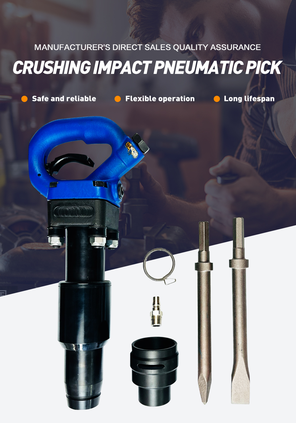 Industrial Pneumatic Jack Hammer For Concrete And Clay Demolition, High ...