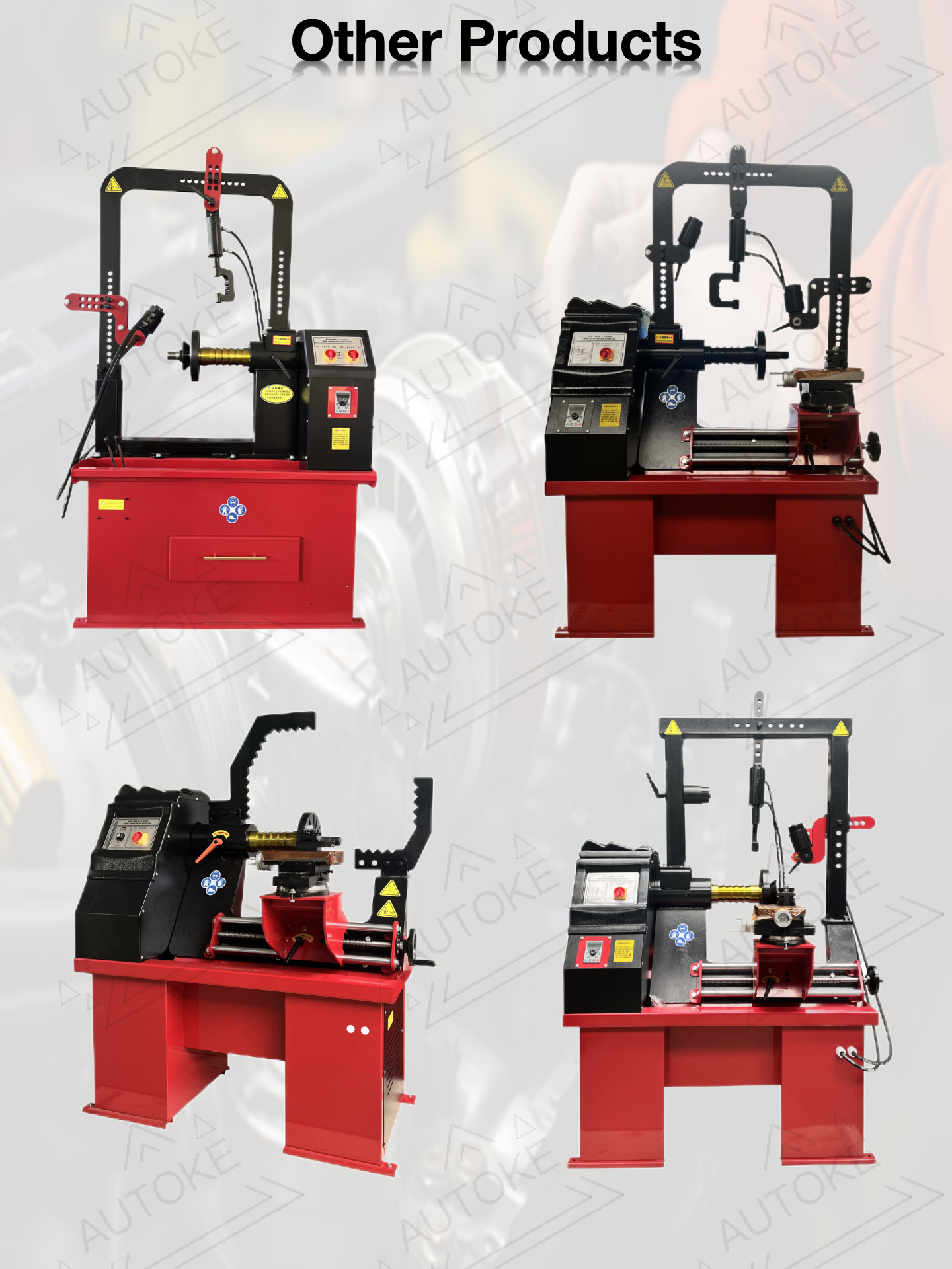 Atk-595 Automatic Hydraulic Wheel Rim Straightening Machine With Lathe ...