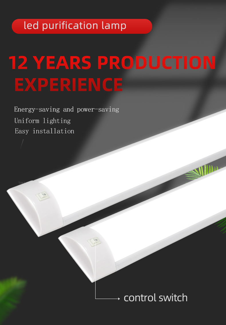 Office Purification Led Batten Light - Efficient Tri-proof Lighting 9w ...