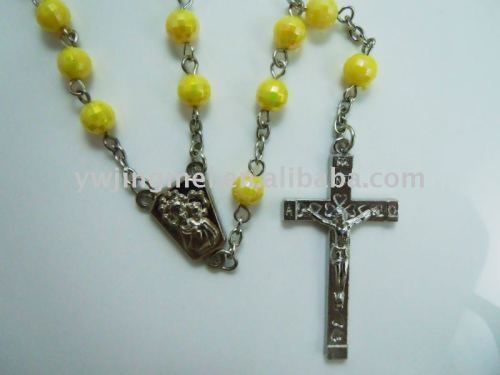 Shining Plastic Beads Rosary Holy Cross Rosary, High Quality Shining Plastic Beads Rosary Holy ...