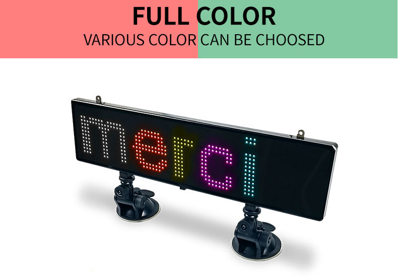 16*80 Pixel Super Thin 12v Programable Led Car Advertising Display ...