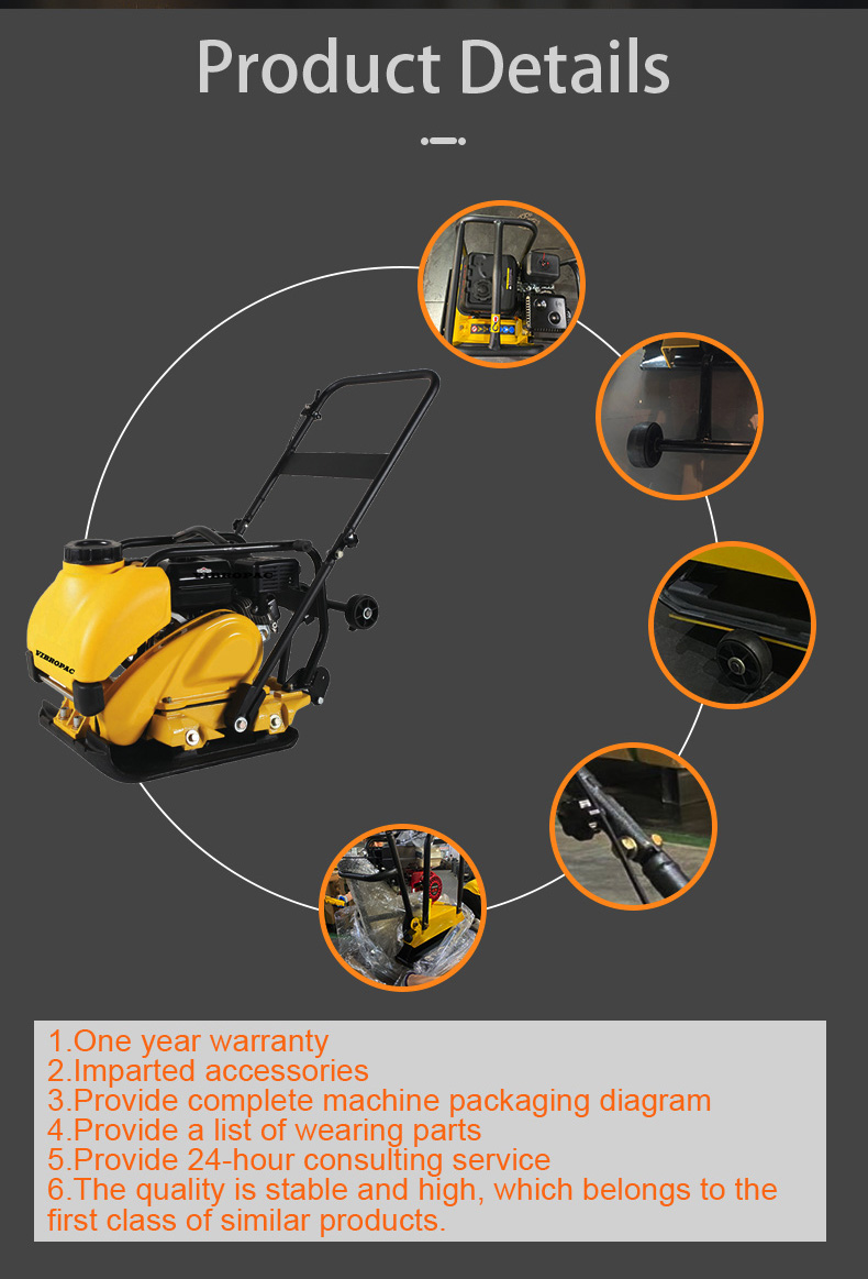 Portable One-way Forward Plate Compactor 90kg Soil Wacker Earth ...