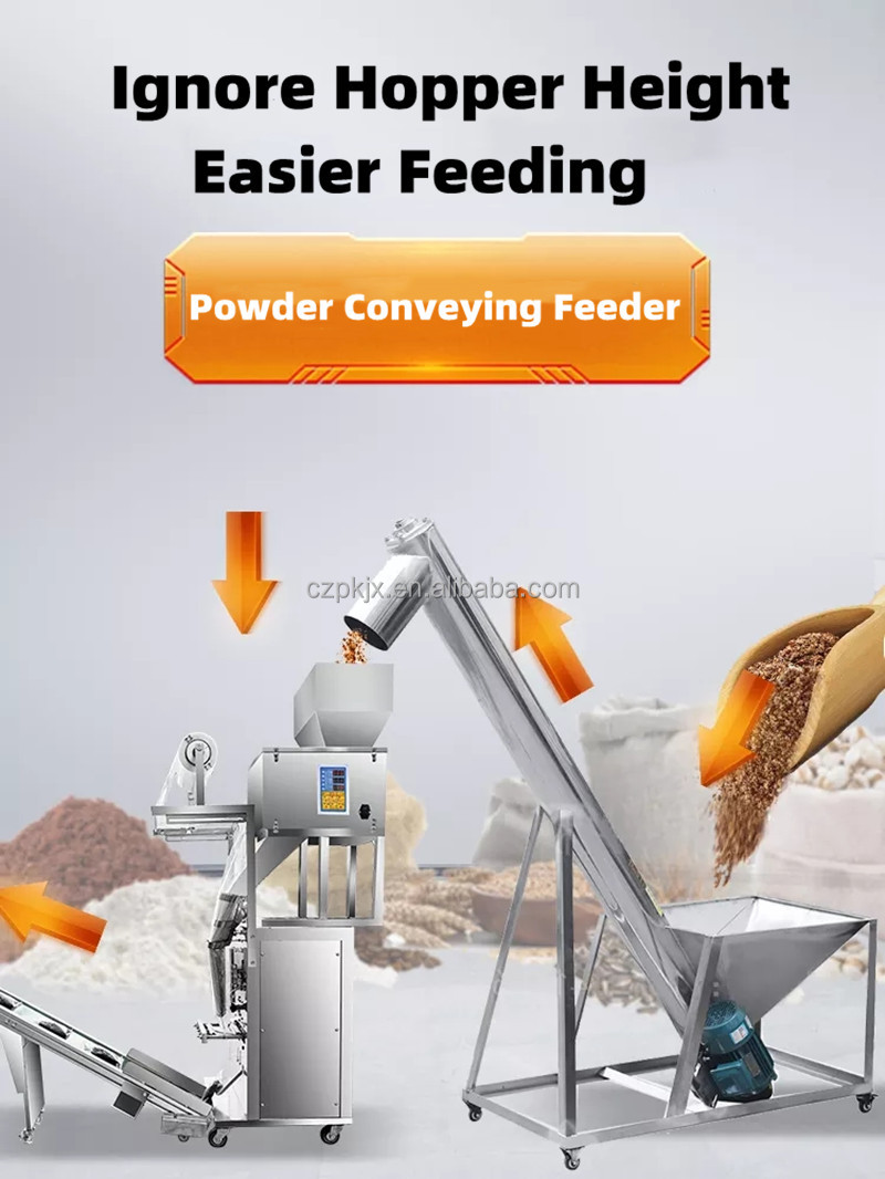 Automatic Flexible Inclined Screw Conveyor Feeder With Hopper For ...