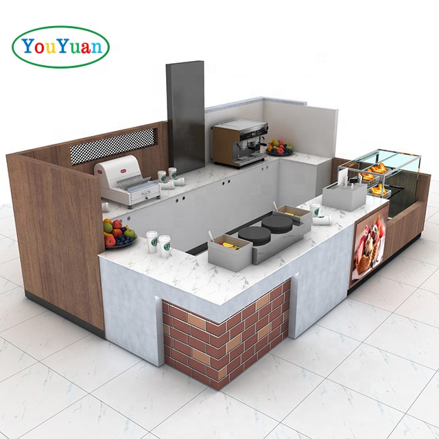 Custom Bubble Tea Counter Design With Containers: Showcase And Kiosk ...