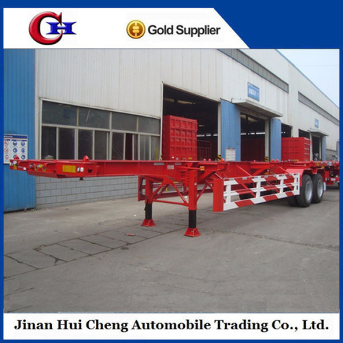 20ft Double Axle Skeletal Container Semi-trailer, High Quality 20ft ...