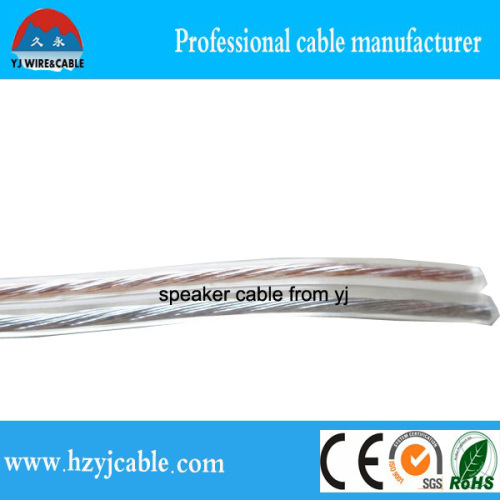 Flat Twin Cores Transparent Speaker Cable Cca, High Quality Flat Twin Cores Transparent Speaker ...