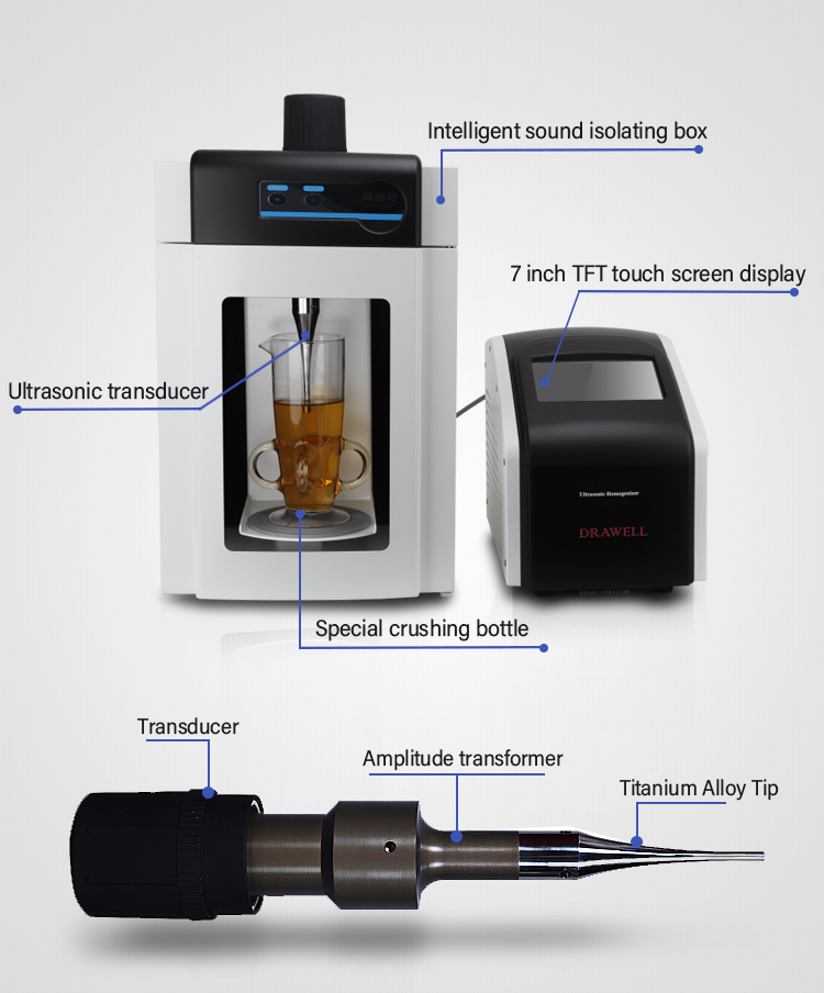900w Ultrasonic Homogenizer Sonicator Laboratory Equipment, High ...