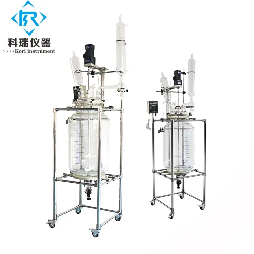 Jacketed Glass Reactor Vessel Sf-100l, High Quality Jacketed Glass ...