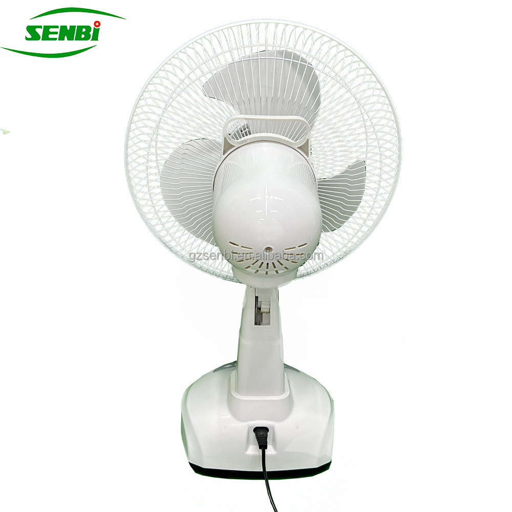 Senbi 12 Inch Ac/dc Solar Rechargeable Table Fan With Solar Panel And ...