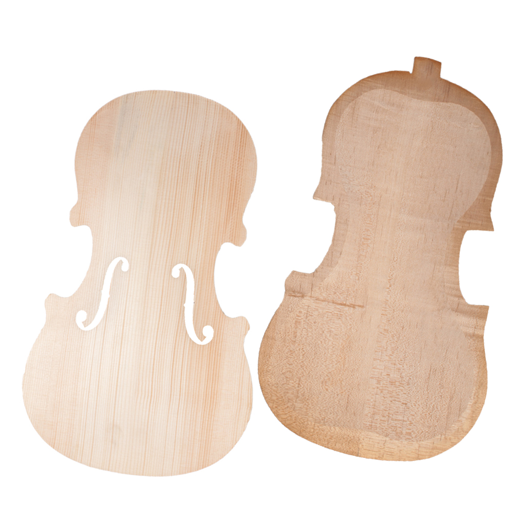 1 Set Wood Unfinished Violins Fiddle Spruce Panel Plate + Maple ...