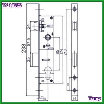 85 Series Pvc Door Lock With Backset 25mm, High Quality 85 Series Pvc ...