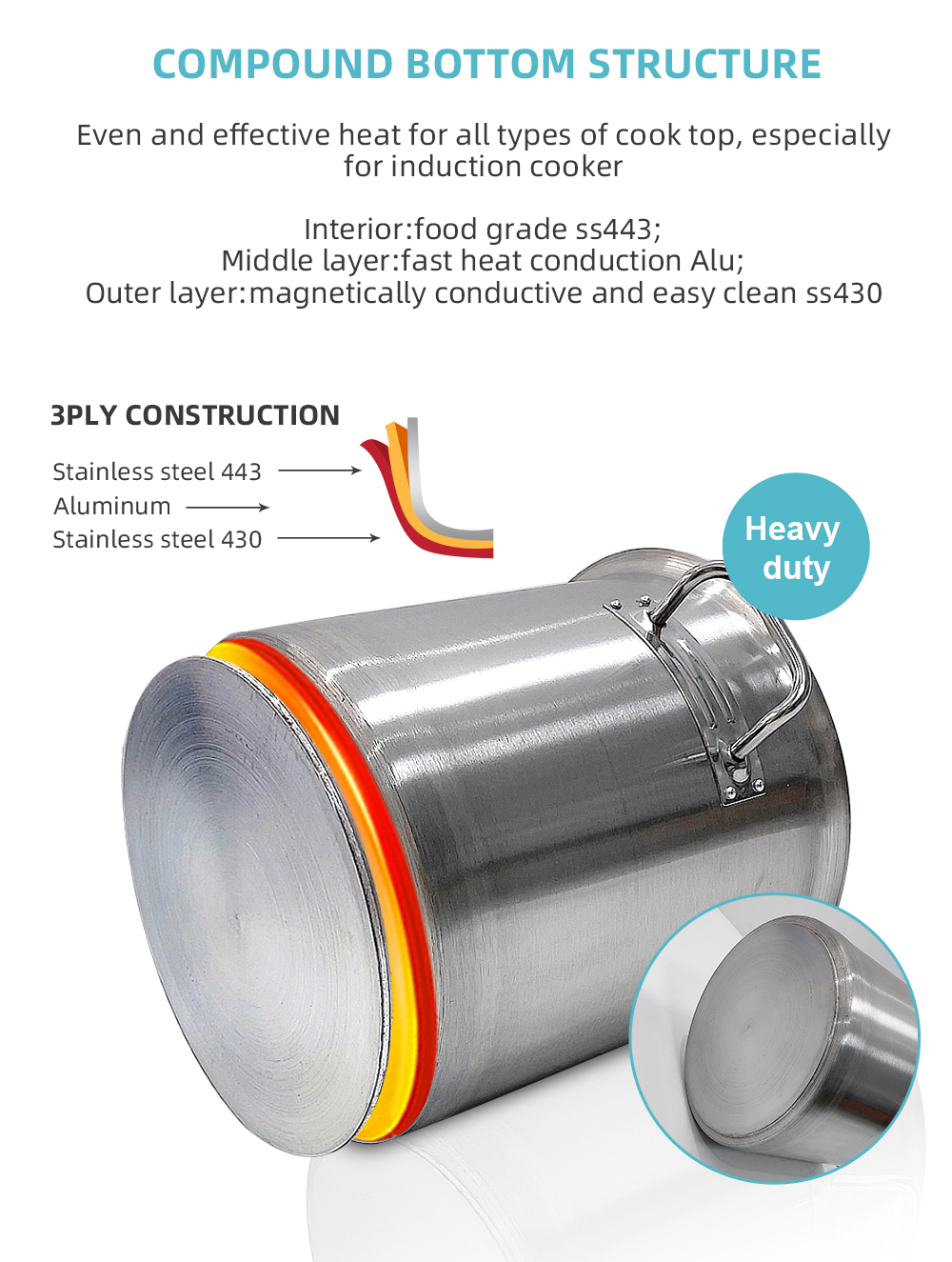 Thick stainless steel soup pot cookware sets Manufacturers, Thick ...