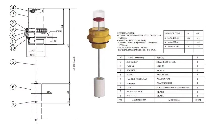 Vertical Oil Level Indicator For Transformers, High Quality Vertical ...