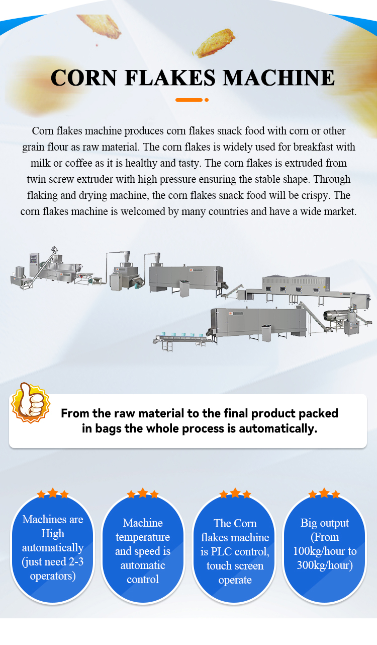 China Factories Breakfast Cereal Machine Corn Flakes Baking Machine ...