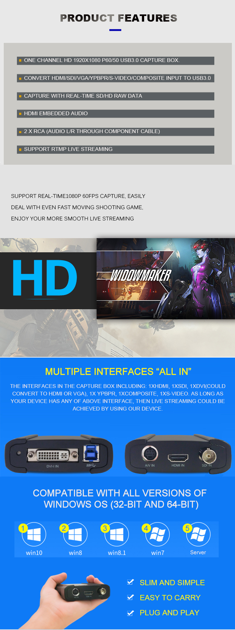 High-speed Transmission Surveillance Pci-e Hdmi Express Video Capture ...