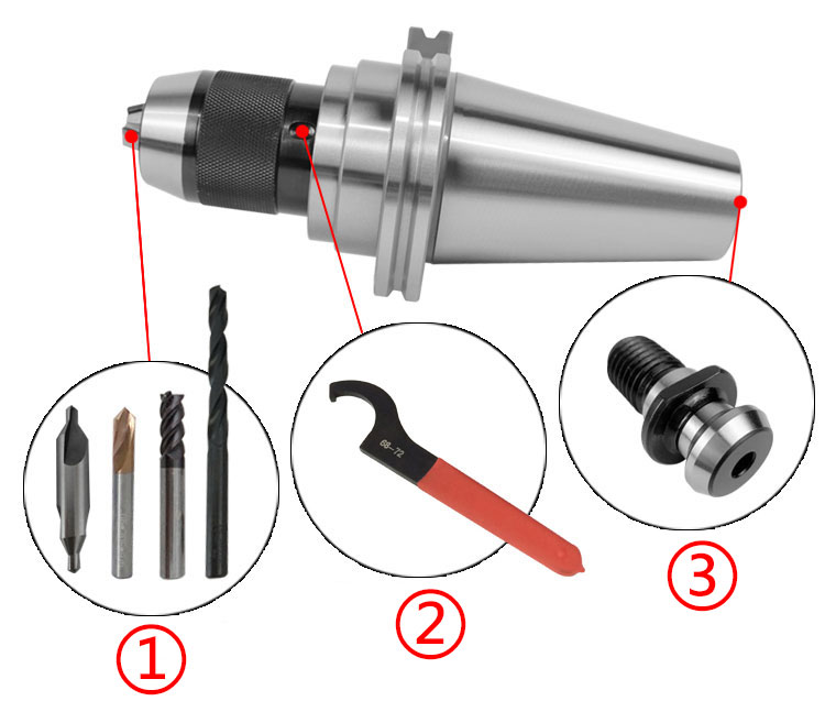 Lathe Machine Accessories: Drill Chuck Arbor Cat40 Cat50 Apu13 Apu16 ...