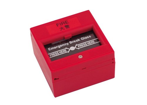 Red Fireproof Emergency Break Glass Alarm Button For Exit Doors Easy To ...