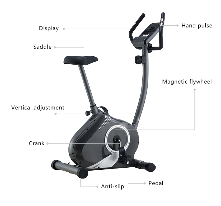 Magnetic Resistance Upright Exercise Bike With Eight Preset, High ...