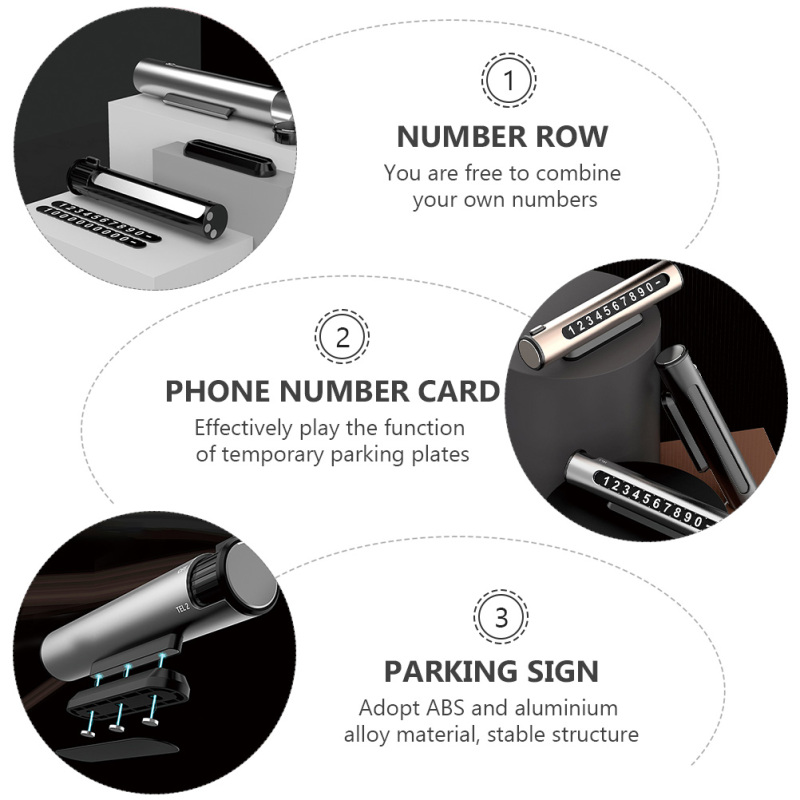 1pc Temporary Stop Sign Mobile Phone Number Holder Car Parking Plate ...