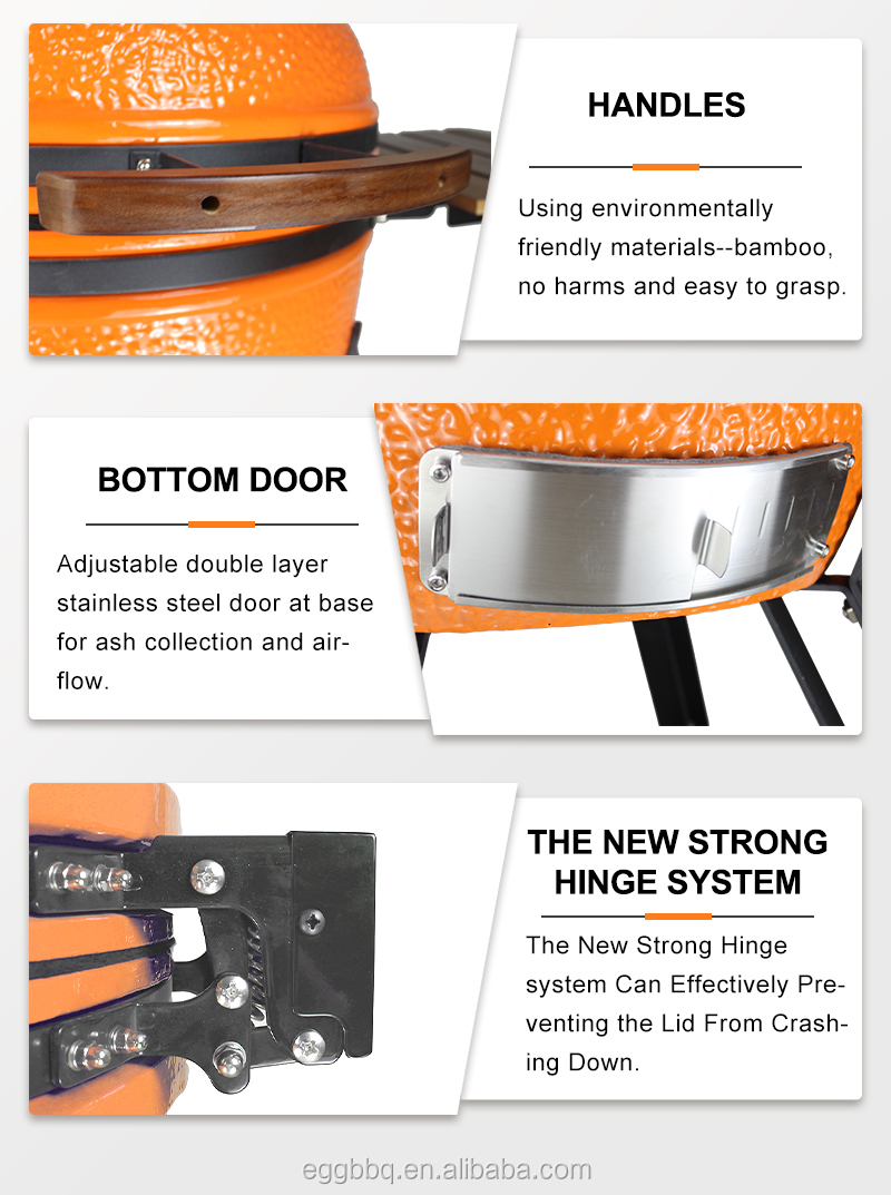 Seb Kamado Meat Grill Barbecue Grill Outdoor Kitchen Bbq Pellet Smoker ...