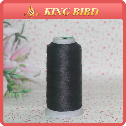 Black Color Nylon Bonded Thread For Sewing Leather, High Quality Black ...