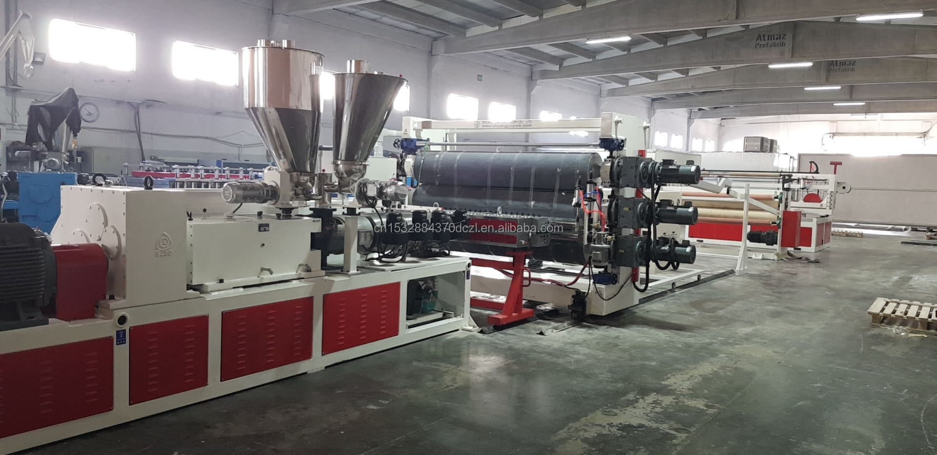 135/35 Counter-rotating Parallel Twin Screw Spc Vinyl Flooring Tile ...