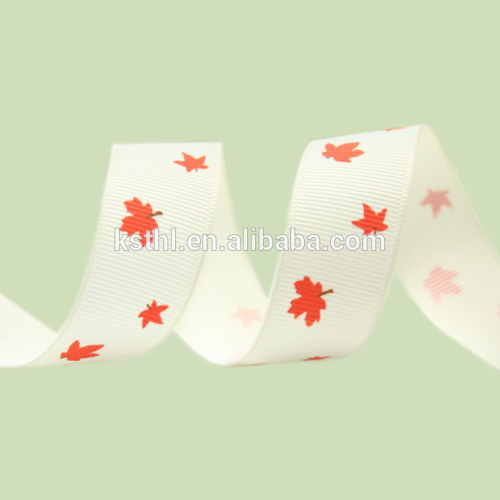 Red Maple Leaf Custom Printed Datin Ribbons, High Quality Red Maple ...