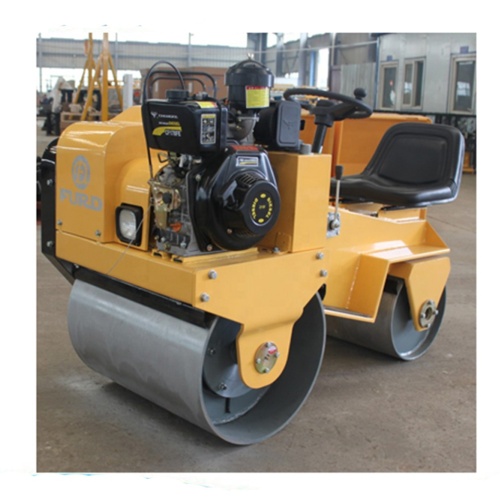 700kg Rolling Wheel Soil Compactor Ride-on Double Drum Vibratory Road ...
