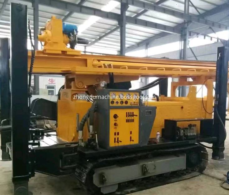 400m Crawler-mount Rotary Hydraulic Borewell Drilling Rig, kualitas ...